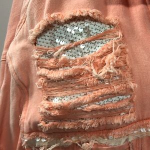 POL | Jackets & Coats | Oh So Loved Denim Jacket In Peach | Poshmark